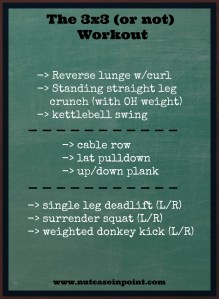 3×3 (or not) Workout | nutcaseinpoint